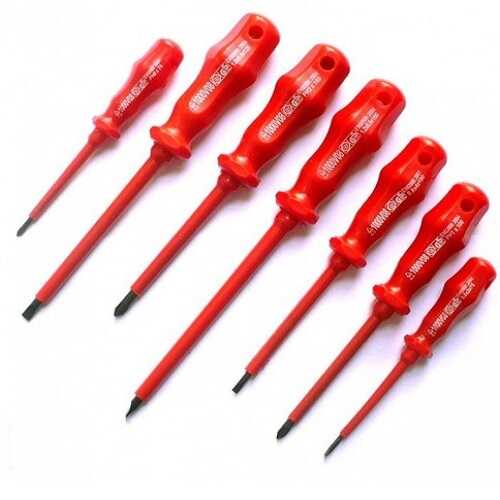Electrónica Mendoza. KIT DESTORNILLADORES AISLADOS 7PCS