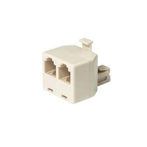 Electrónica Mendoza. ROSETA TELEFONICO HEMBRA RJ11 CON 2 SALIDAS