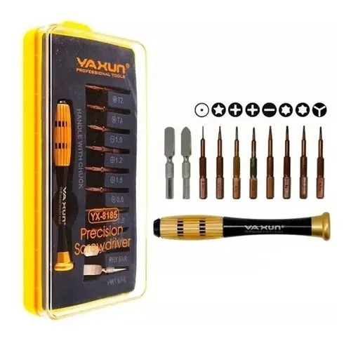 Electrónica Mendoza. KIT JUEGO DESTORNILLADORES 10 EN 1 YAXUN