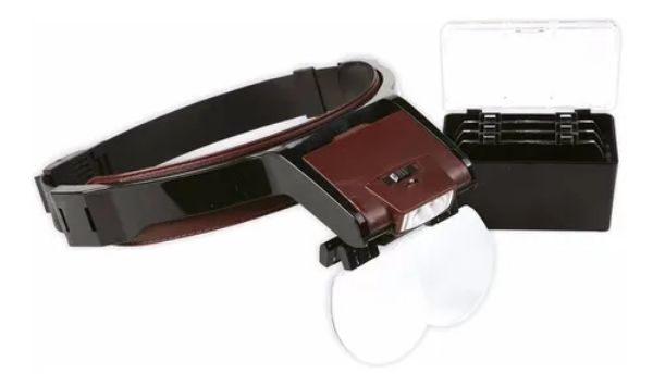 Electrónica Mendoza. LUPA VINCHA CON LUZ Y 4 LENTES