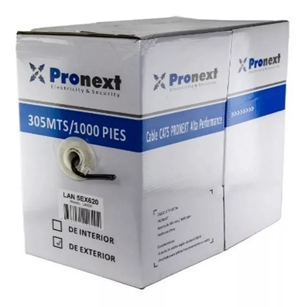 Electrónica Mendoza. CABLE UTP EXTERIOR POR CAJA 305MTS