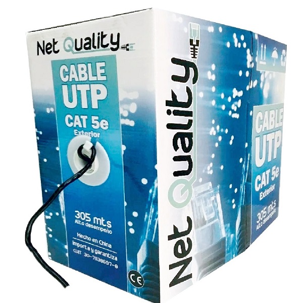 Electrónica Mendoza. CAJA DE CABLE UTP CAT5E NETQUALITY EXTERIOR 305m