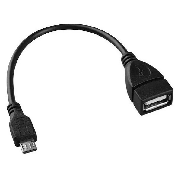 Electrónica Mendoza. ADAPTADOR CABLE OTG MICRO USB A USB HEMBRA TABLETS CELULARES