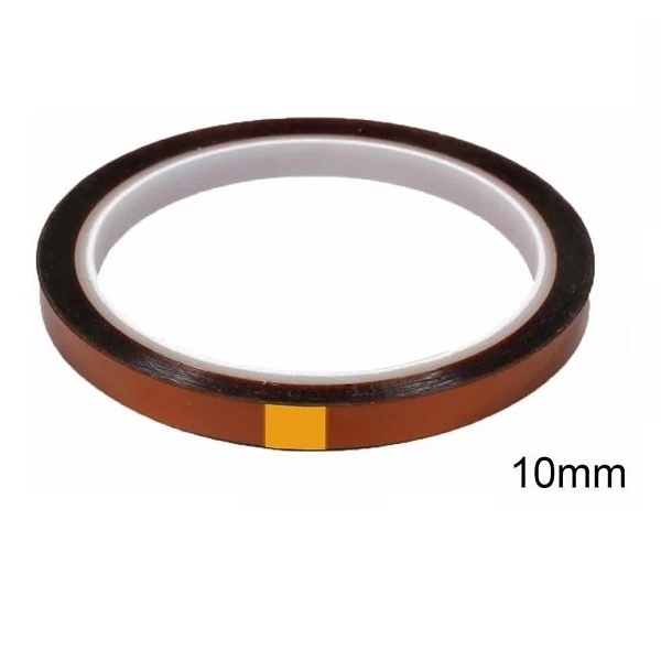 Electrónica Mendoza. CINTA TERMICA KAPTON 10MM ROLLO 33M TERMICA